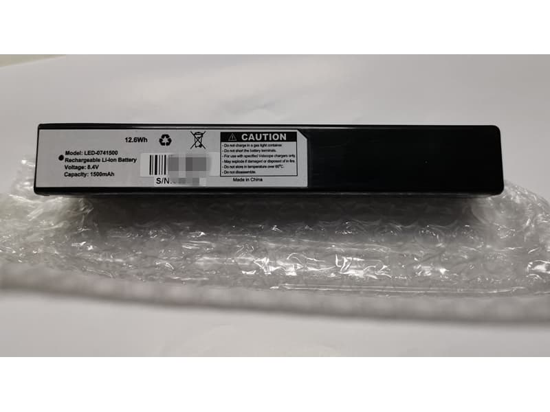 LED-0741500,Medical equipment battery,VELscope_Vx (Battery 1500mAh 12 ...